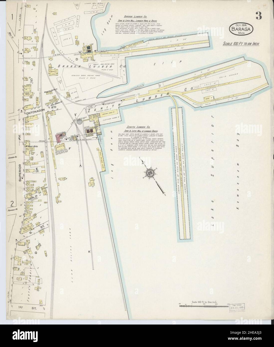 Baraga county map hi-res stock photography and images - Alamy