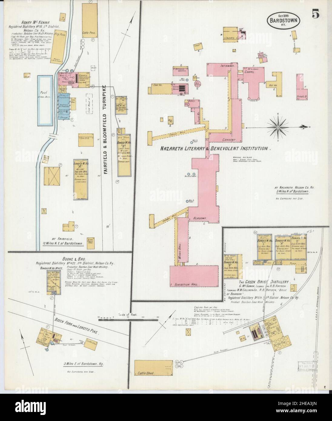 Map of bardstown kentucky hi-res stock photography and images - Alamy