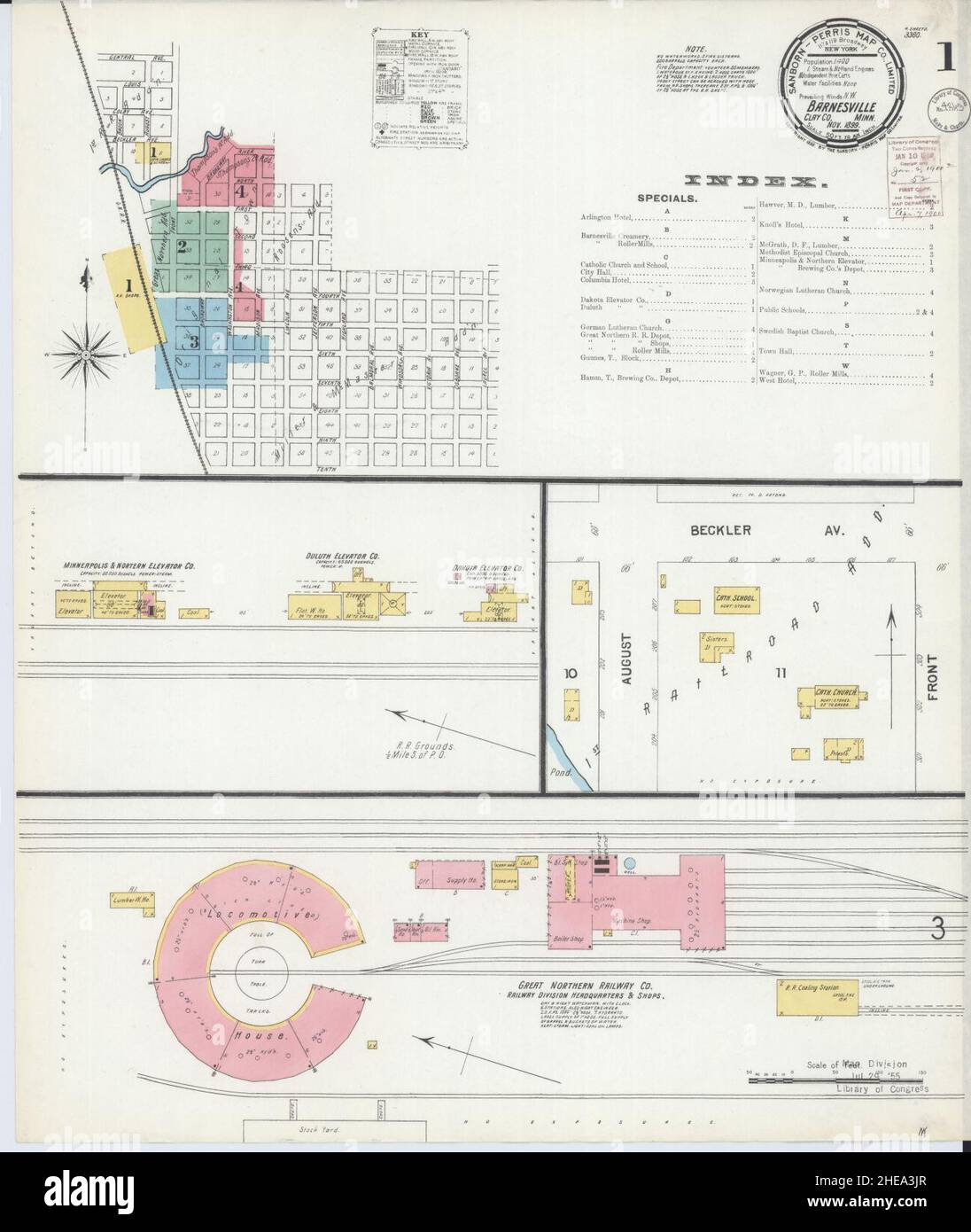 Sanborn Fire Insurance Map from Barnesville, Clay County, Minnesota ...
