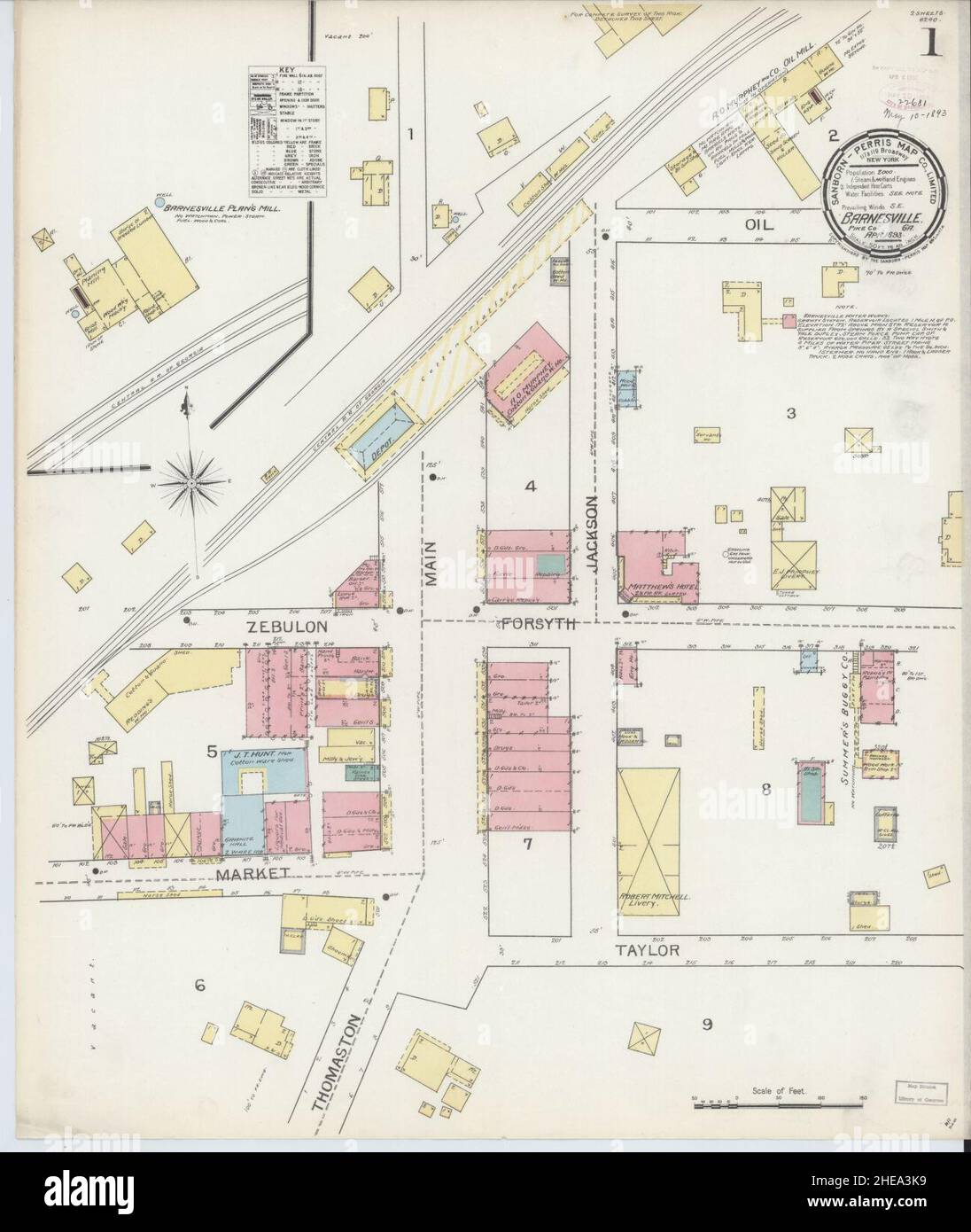 Barnesville georgia map hi-res stock photography and images - Alamy