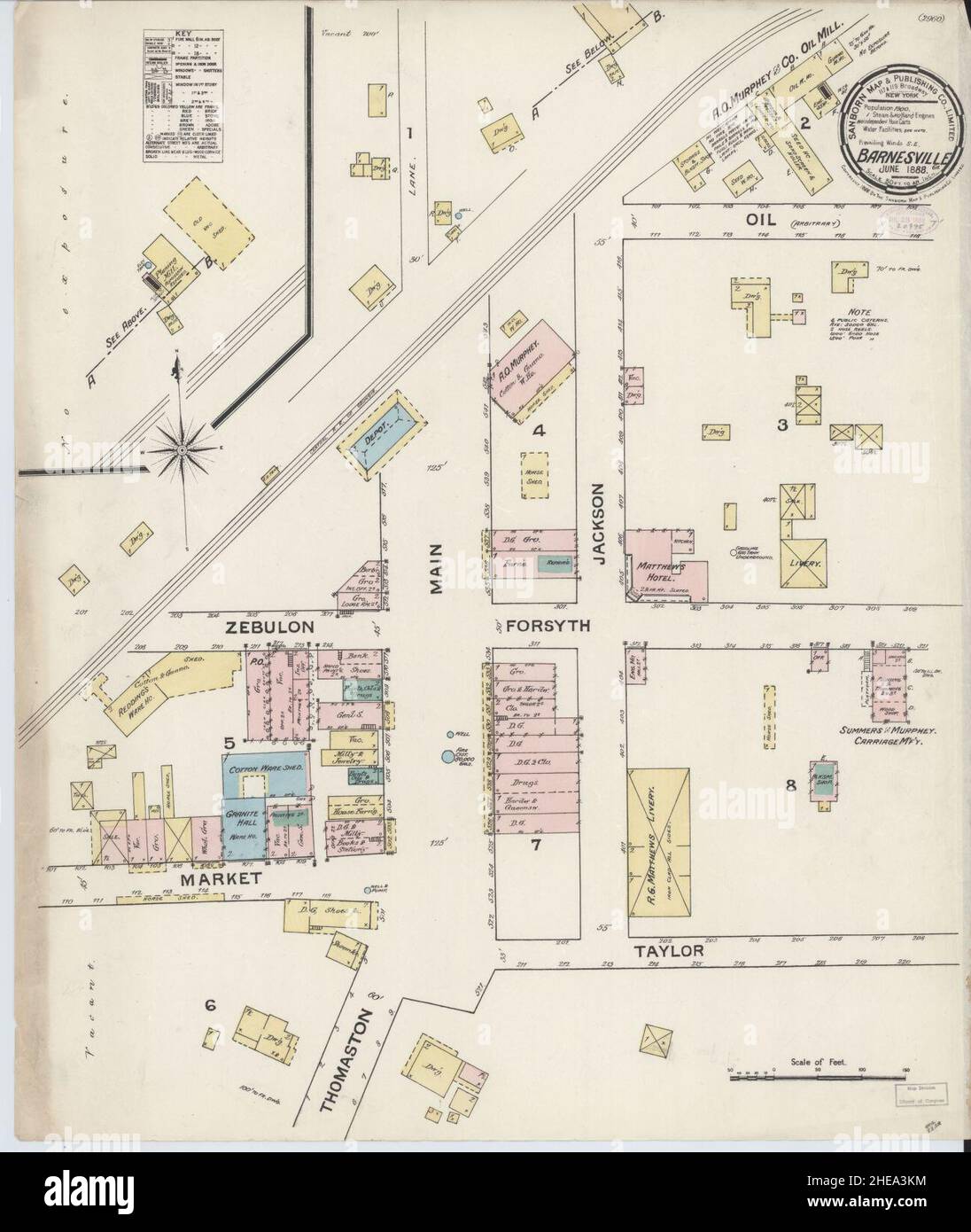Barnesville georgia map hi-res stock photography and images - Alamy