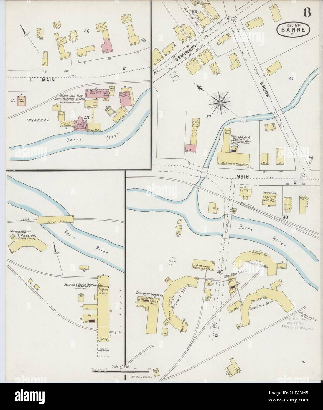 Map of barre hi-res stock photography and images - Alamy