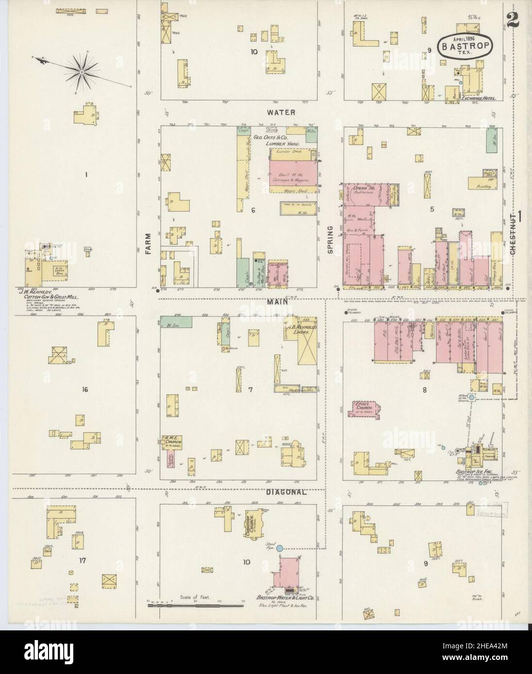 Bastrop county map hi-res stock photography and images - Alamy