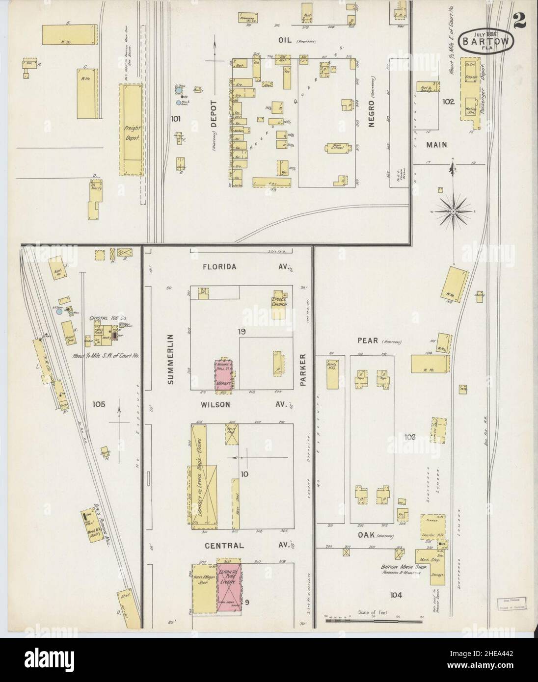 Map of bartow hi-res stock photography and images - Alamy