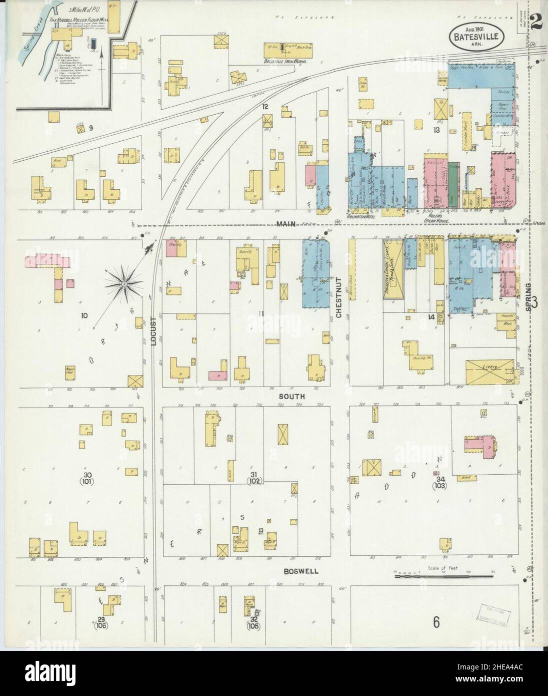 Batesville map hi-res stock photography and images - Alamy