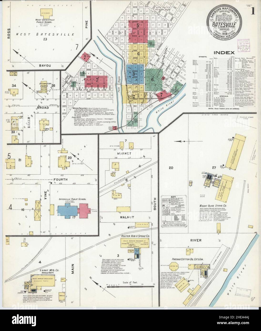Sanborn Fire Insurance Map from Batesville, Independence County ...