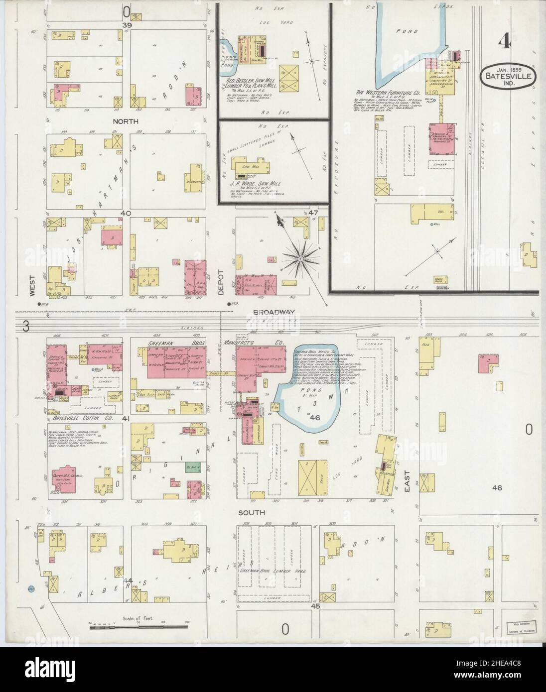 Map of batesville indiana hi-res stock photography and images - Alamy
