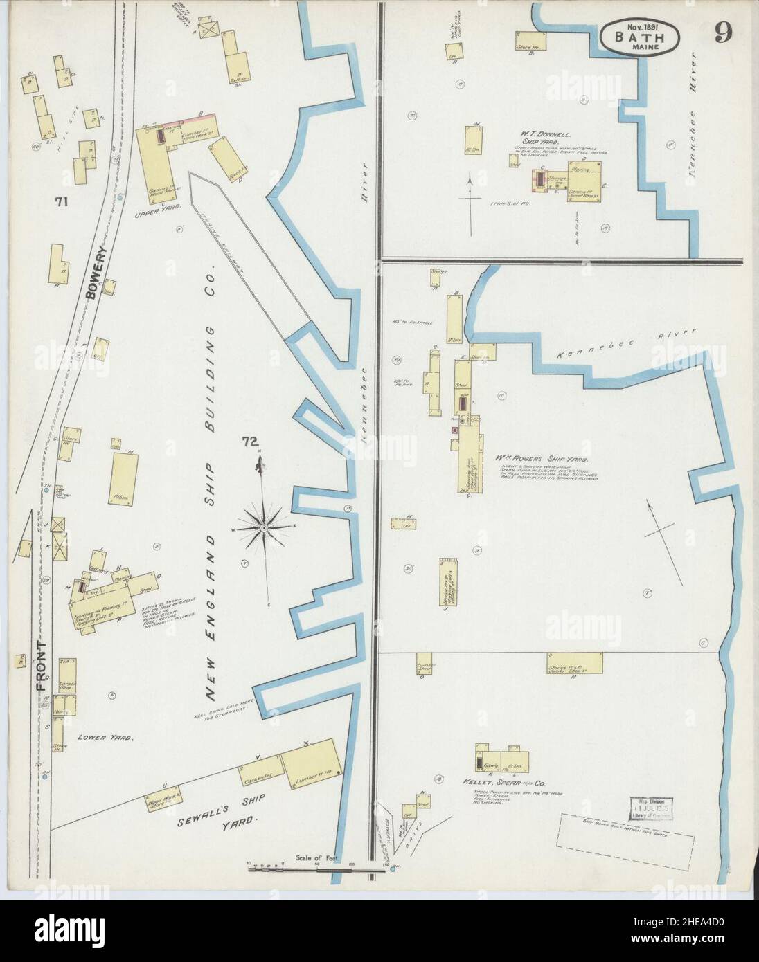 Map of bath maine hi-res stock photography and images - Alamy