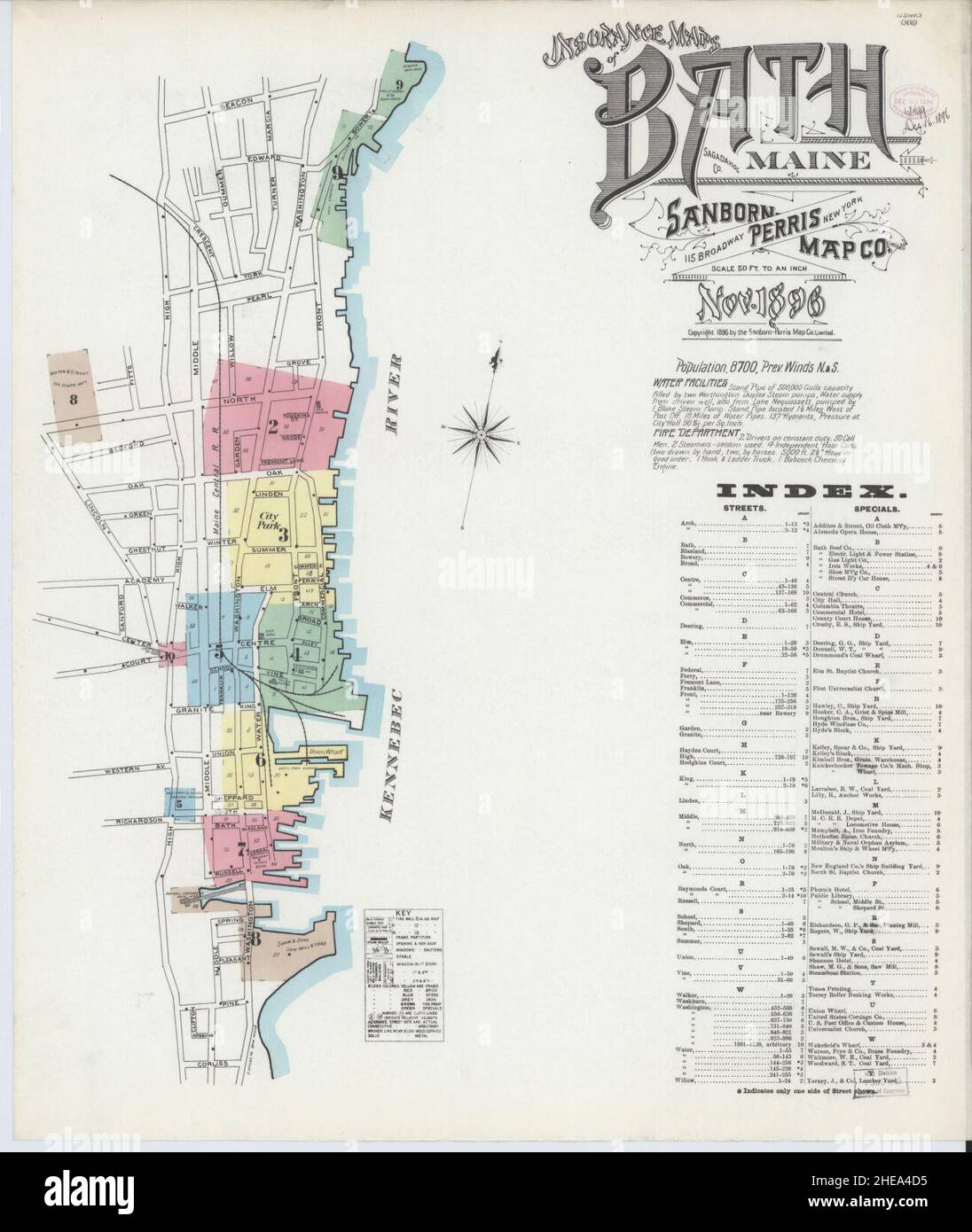 Map of bath maine hi-res stock photography and images - Alamy