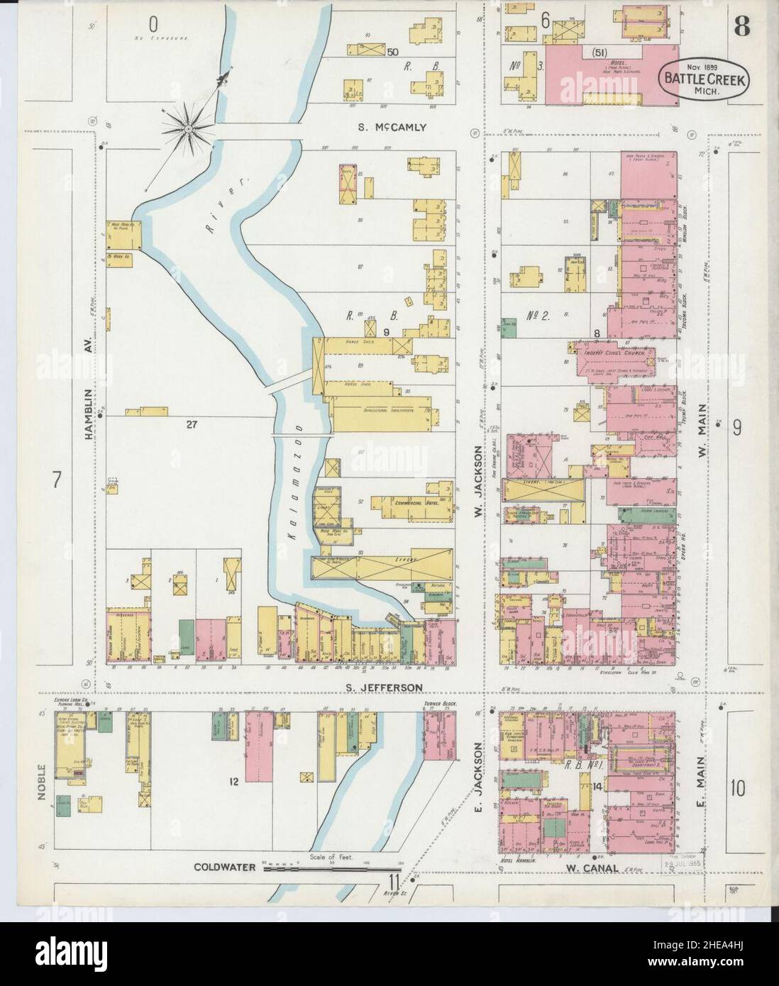 Battle creek michigan map hi-res stock photography and images - Alamy