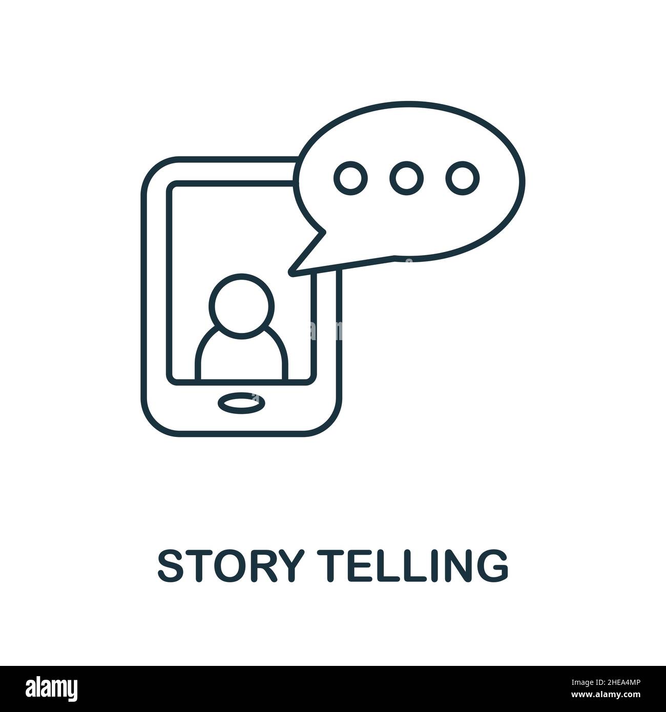 Story Telling icon. Line element from content marketing collection ...