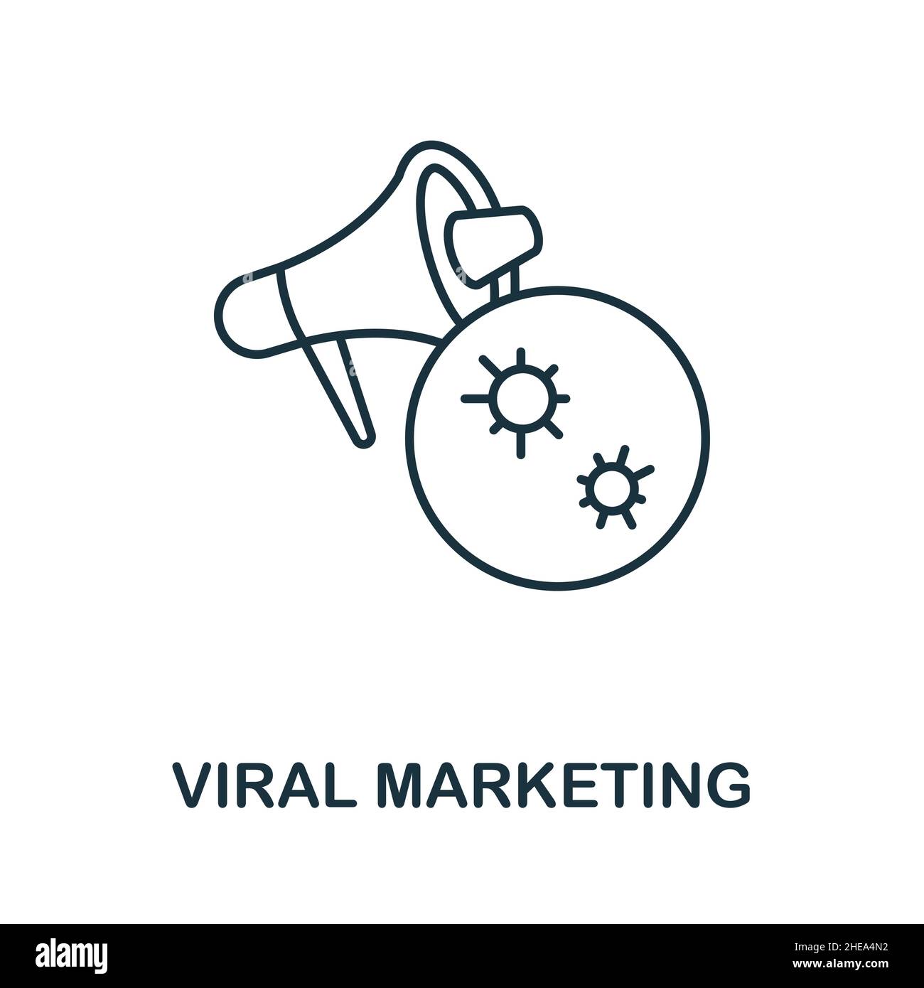 Viral Marketing icon. Line element from content marketing collection ...