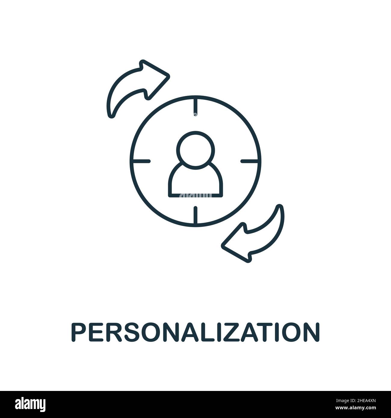 Personalization icon. Line element from content marketing collection ...