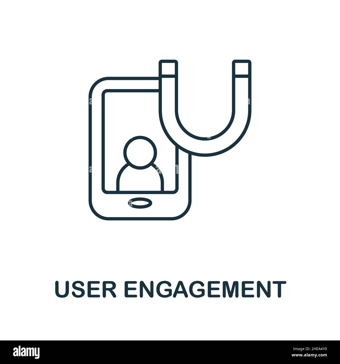 User Engagement icon. Line element from content marketing collection ...