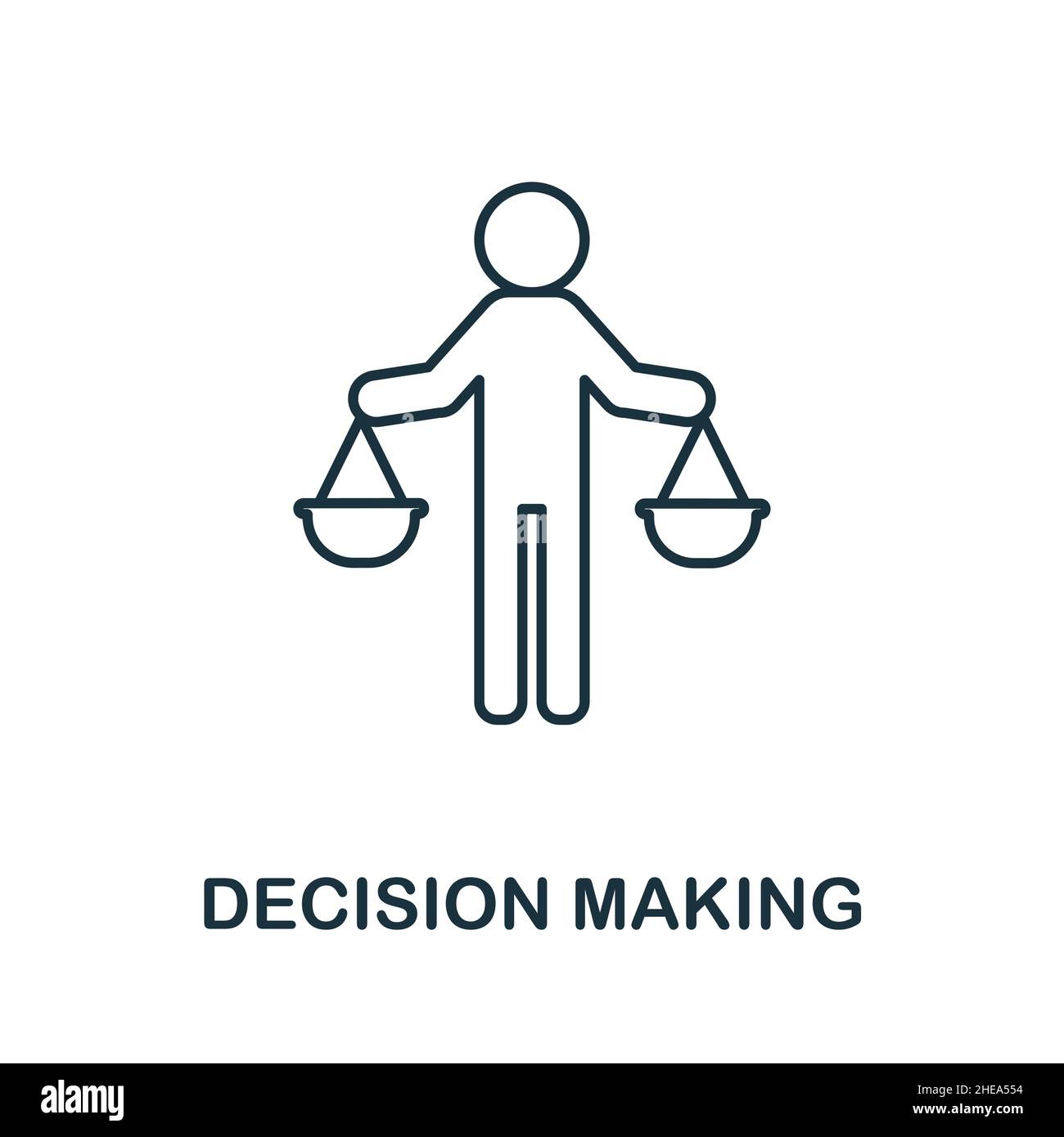 Decision Making icon. Line element from corporate development ...