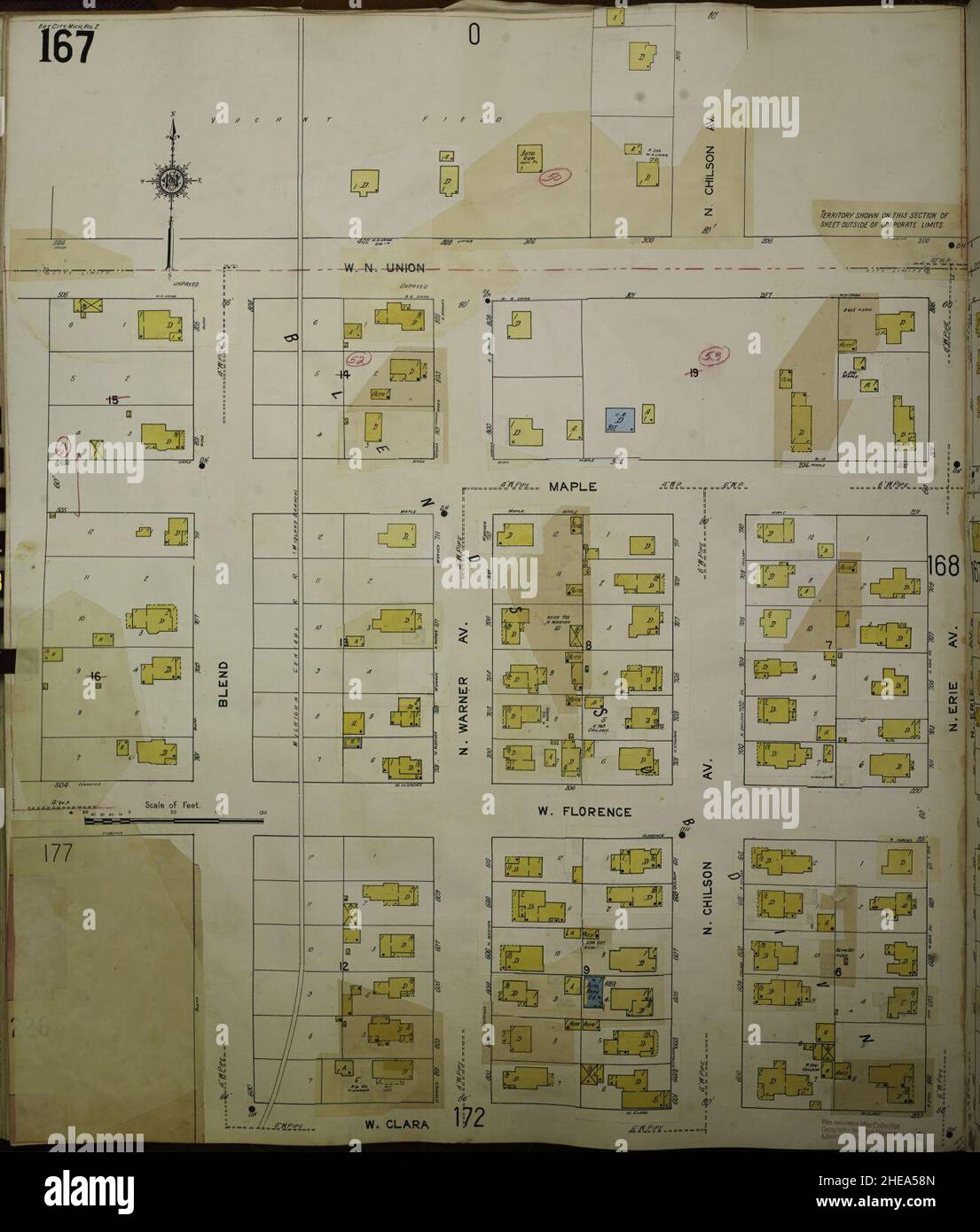 Bay city michigan map hi-res stock photography and images - Alamy