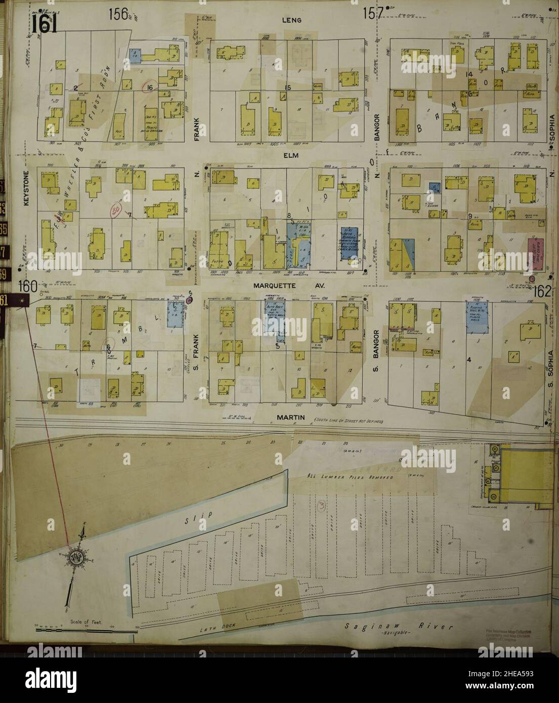 Bay city michigan map hi-res stock photography and images - Alamy