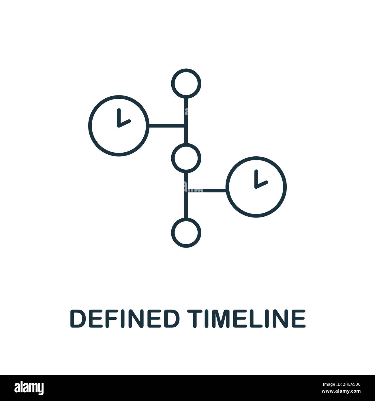 Defined Timeline icon. Line element from corporate development ... Defined Timeline icon. Line element from corporate development ...