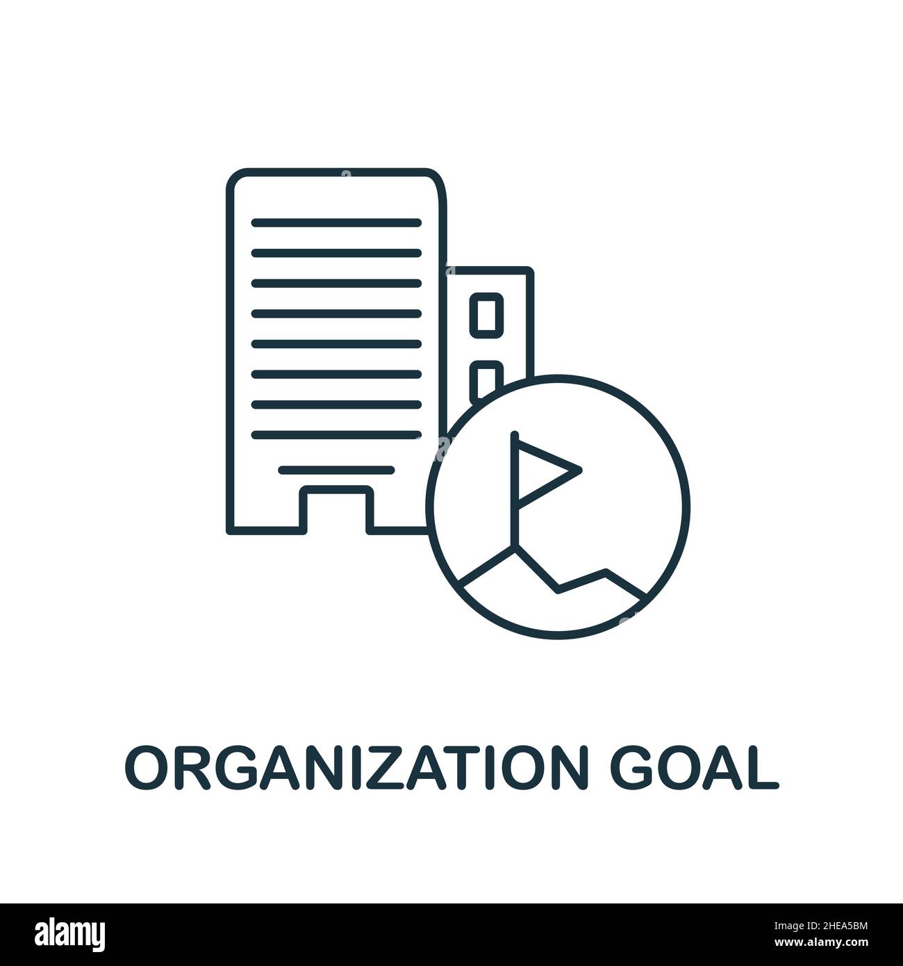 Organization Goal icon. Line element from corporate development ...
