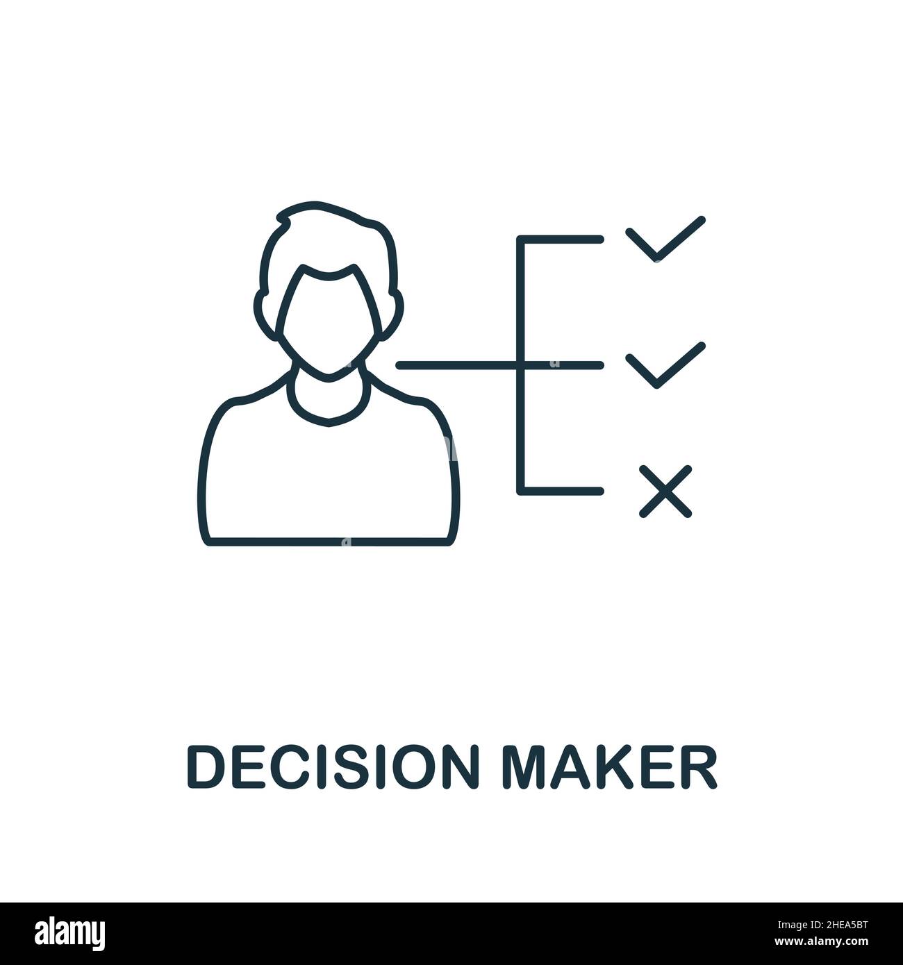 Decision Maker icon. Line element from corporate development collection ...