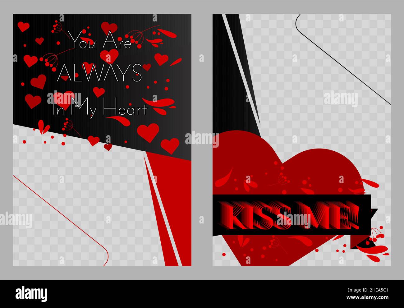 Love presentations templates. Design with romantic phrases. Valentines ...