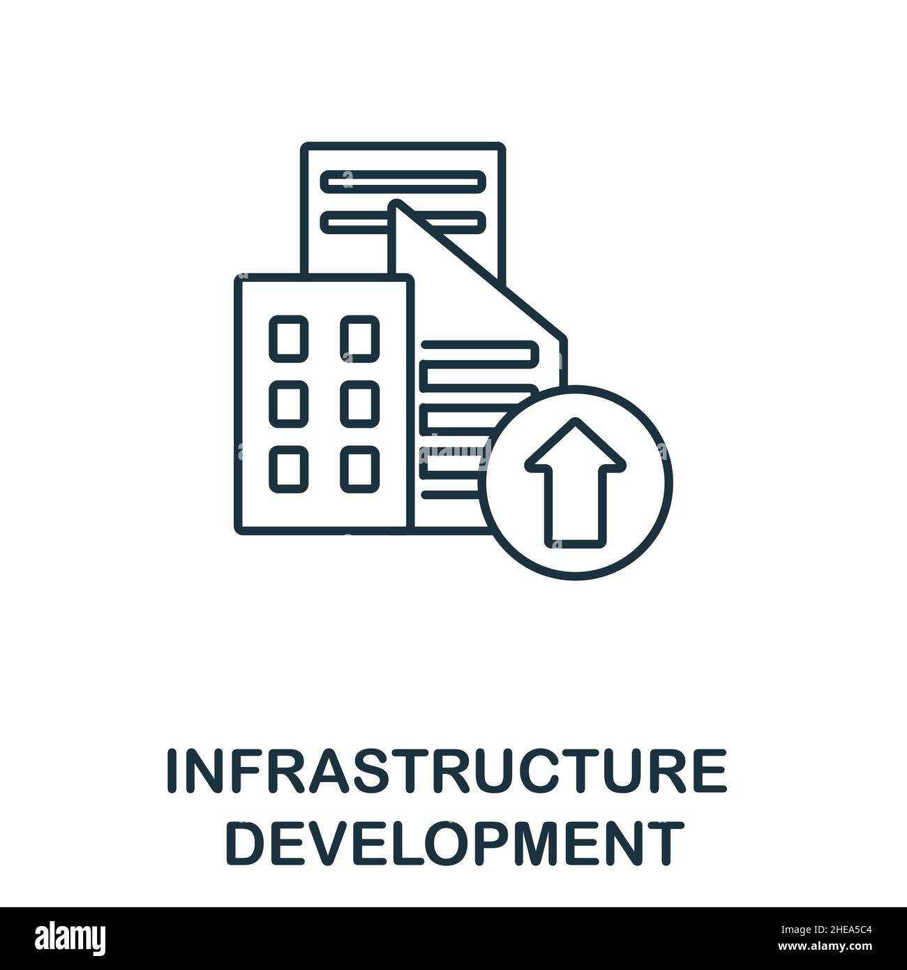 Infrastructure Development icon. Line element from corporate ...