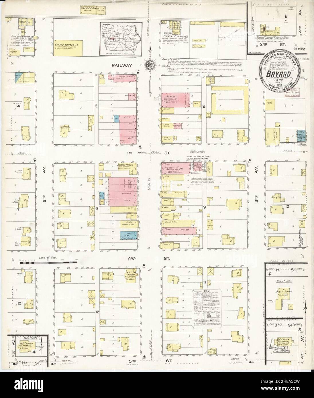 Bayard map hi-res stock photography and images - Alamy