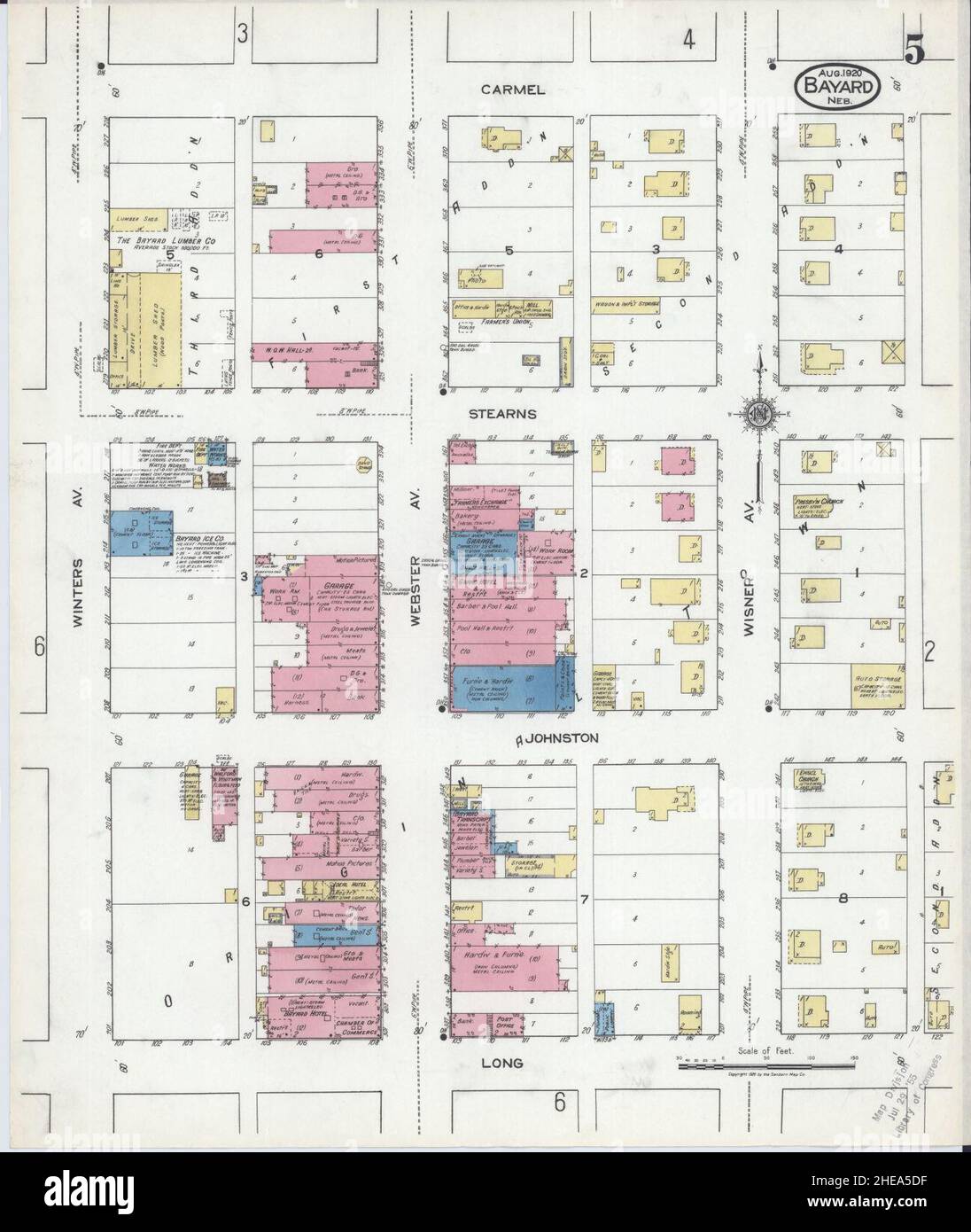 Map of bayard hi-res stock photography and images - Alamy