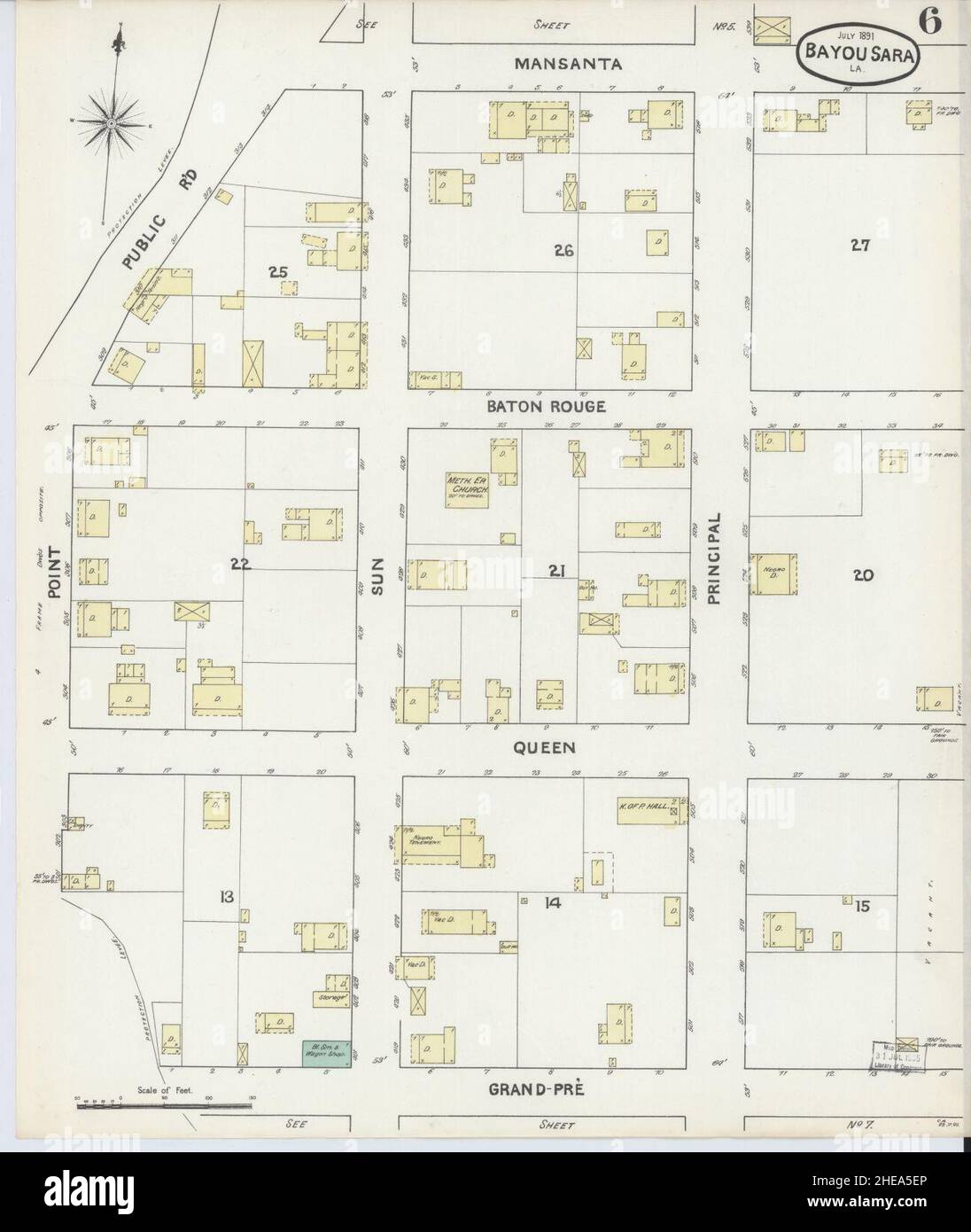 Sanborn Fire Insurance Map from Bayou Sara, West Feliciana Parish ...