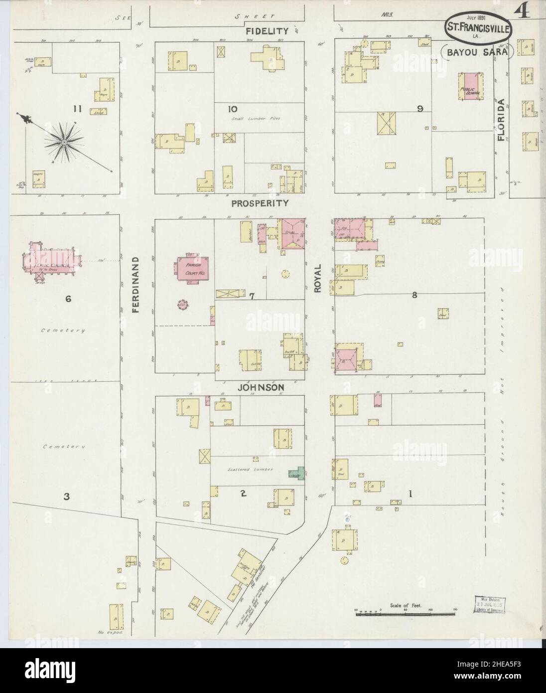 Sanborn Fire Insurance Map from Bayou Sara, West Feliciana Parish ...