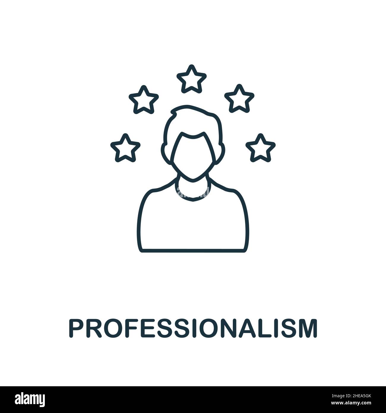 Professionalism icon. Line element from corporate development ...