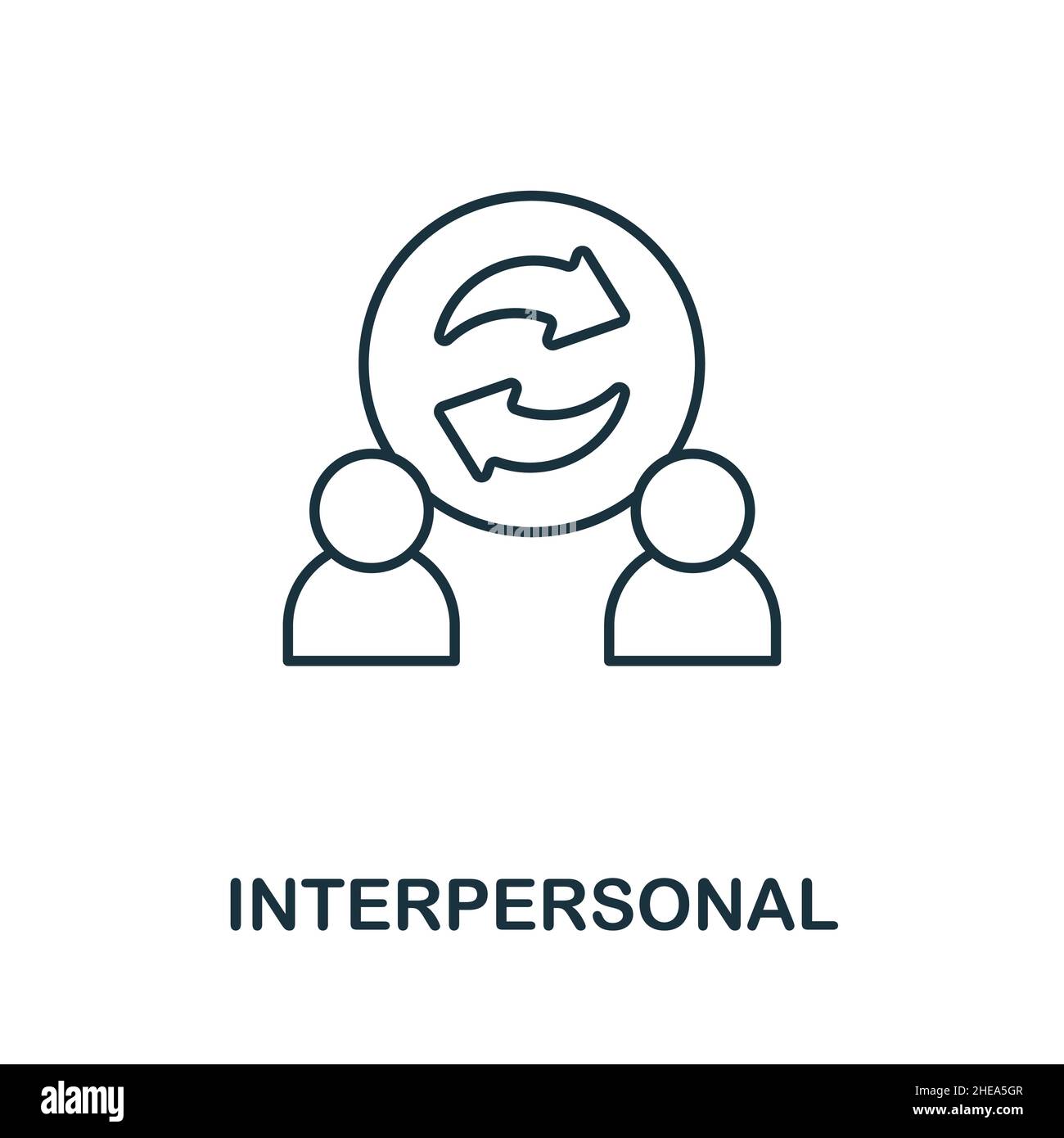 Interpersonal icon. Line element from corporate development collection ...