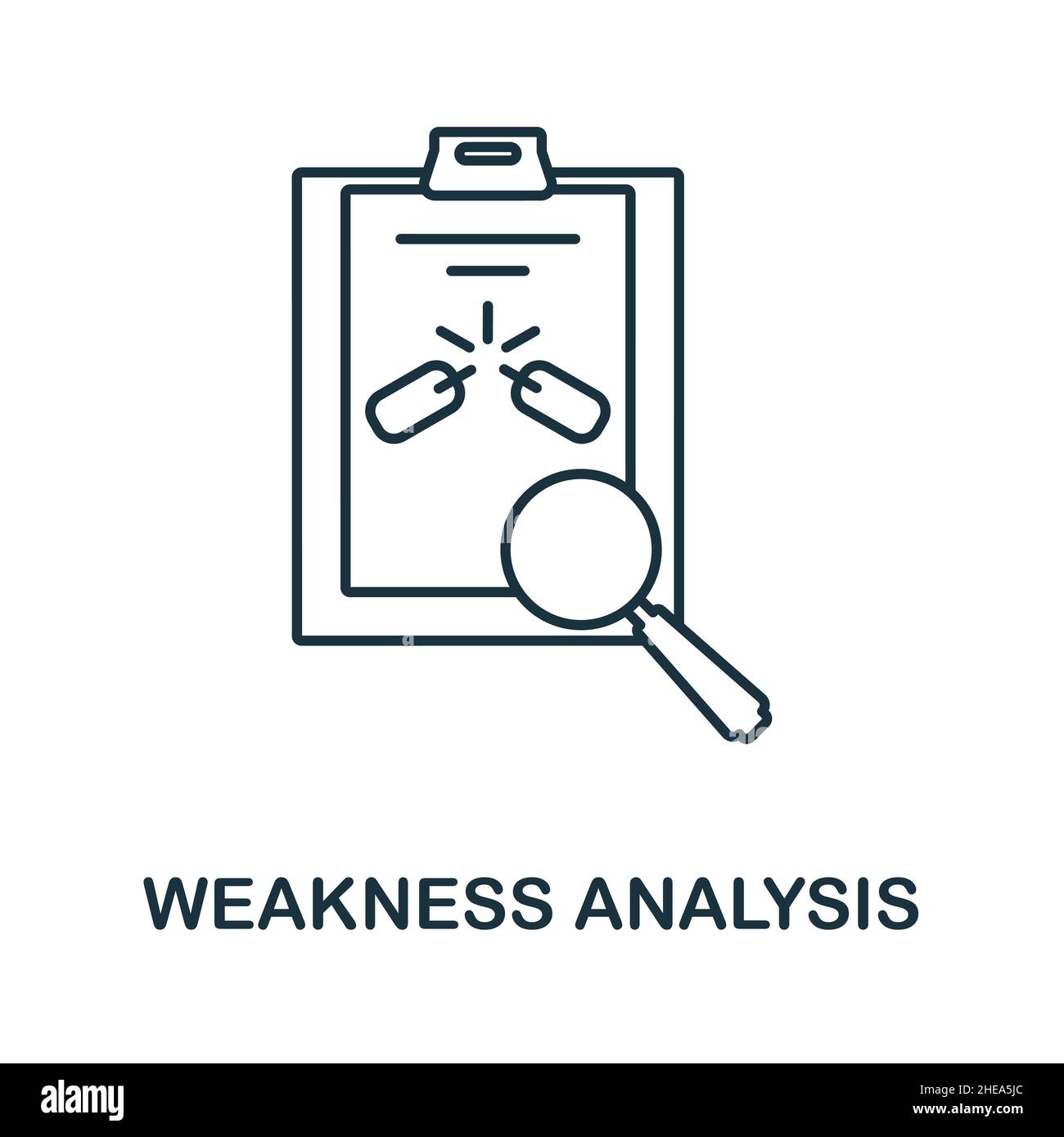 Weakness Analysis icon. Line element from corporate development ...