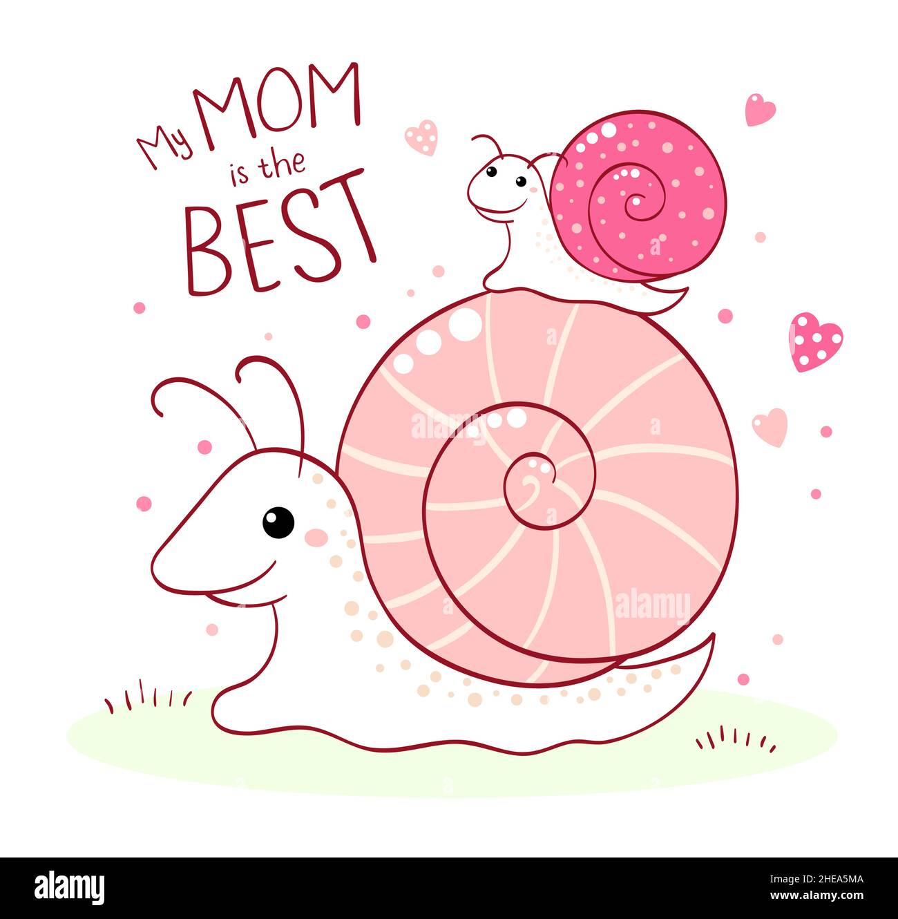 Mother snail Stock Vector Images - Alamy