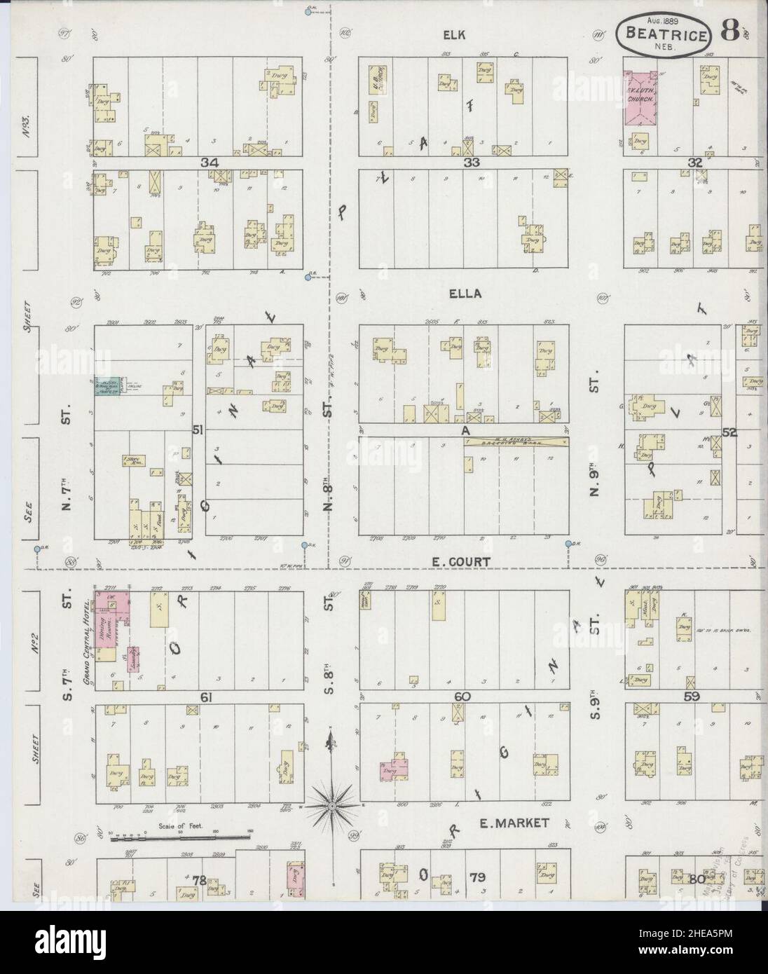 Beatrice nebraska map hi-res stock photography and images - Alamy