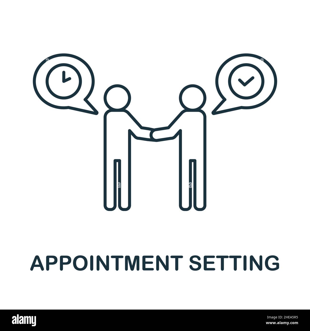 Appointment Setting icon. Line element from corporate development ...