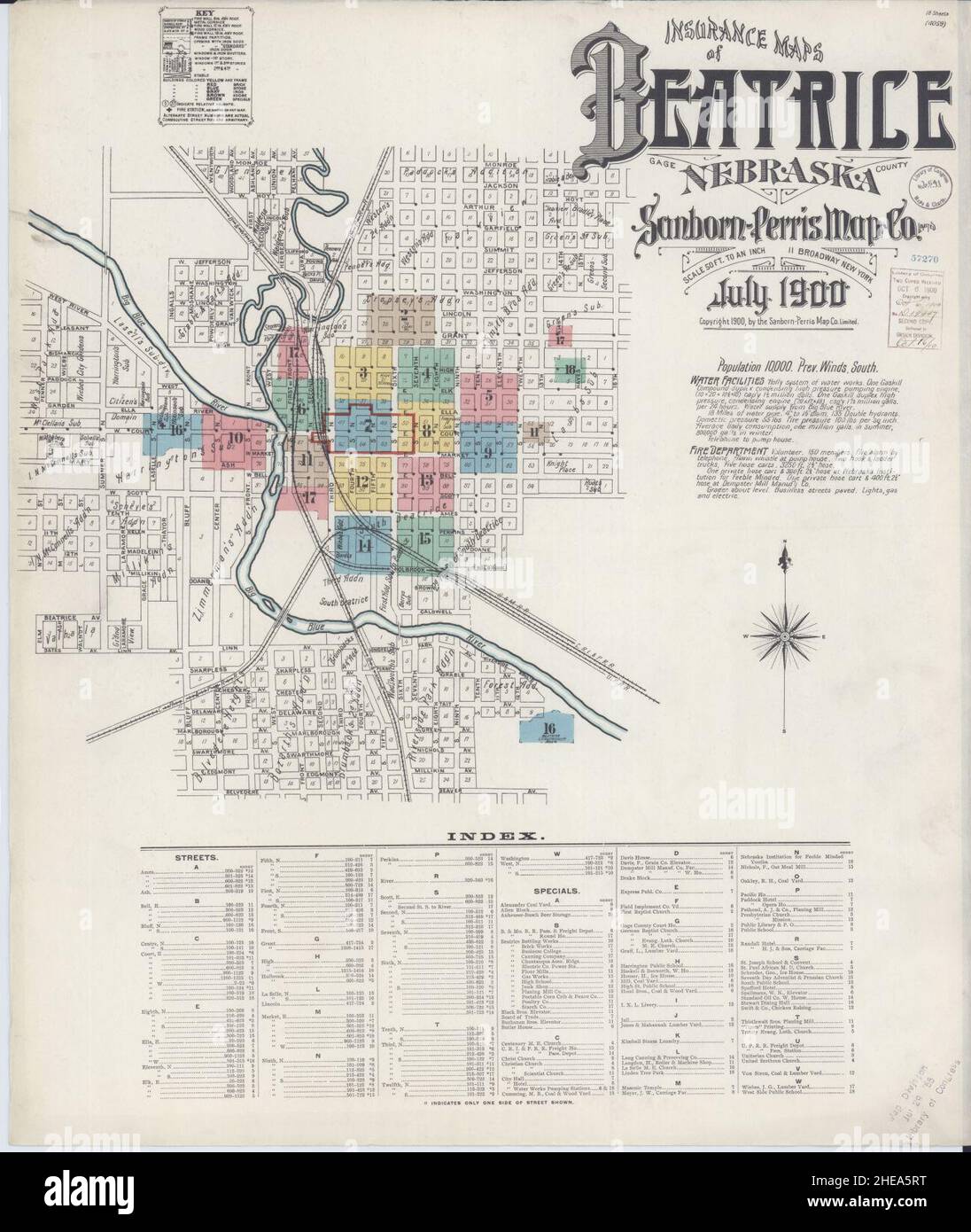 Map of beatrice nebraska hi-res stock photography and images - Alamy
