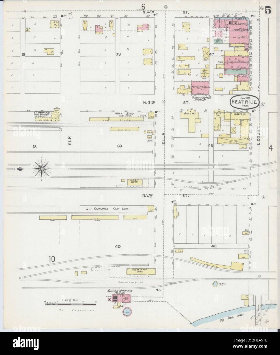 Beatrice nebraska map hi-res stock photography and images - Alamy