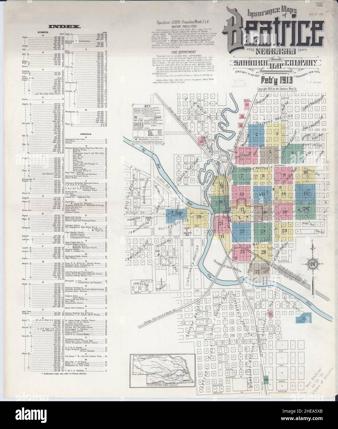 Beatrice nebraska map hi-res stock photography and images - Alamy