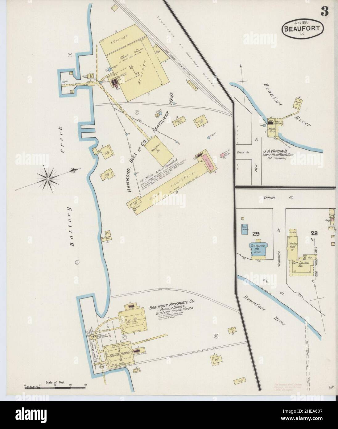 Sanborn Fire Insurance Map from Beaufort, Beaufort County, South ...