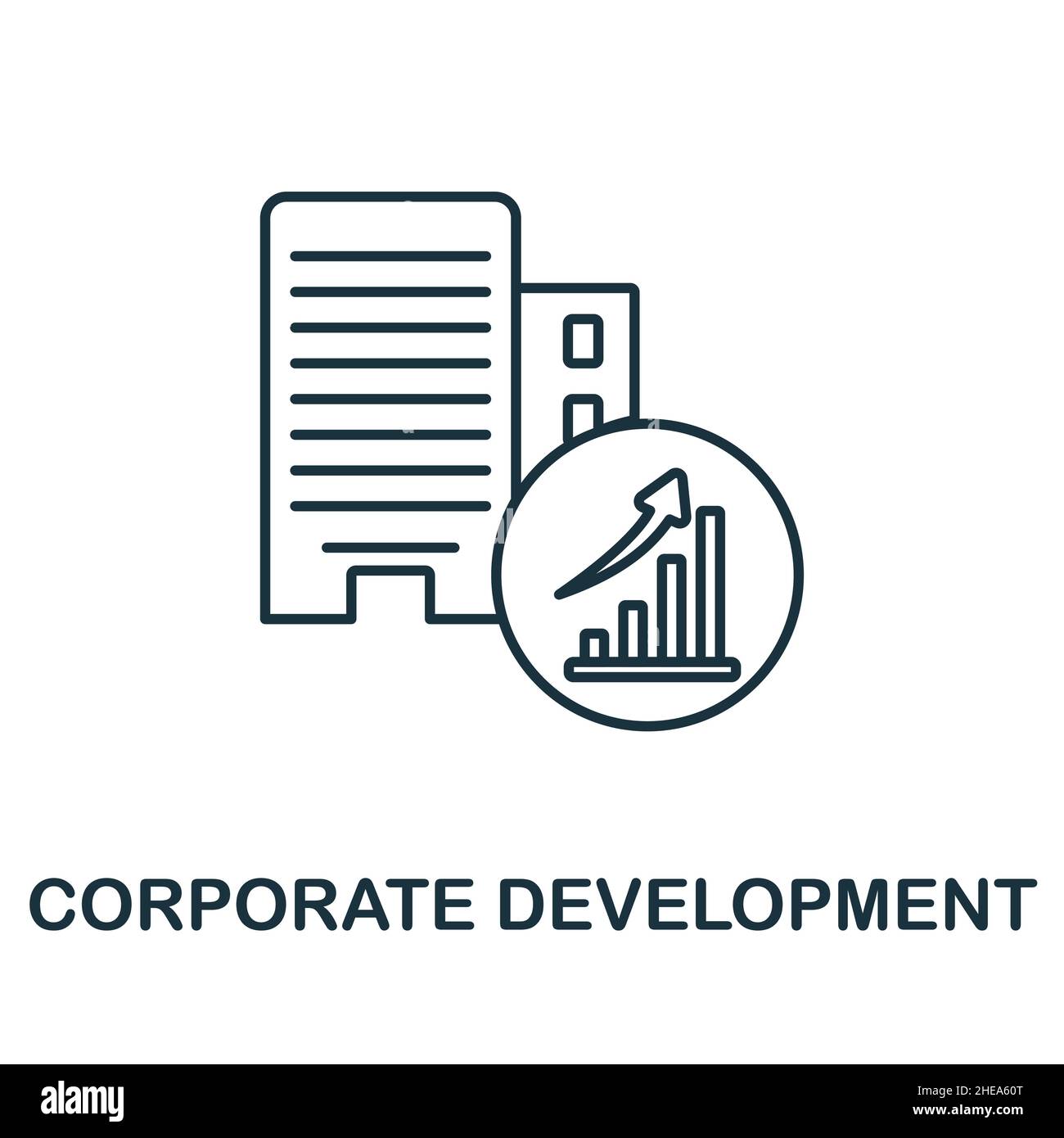 Corporate Development icon. Line element from corporate development ...