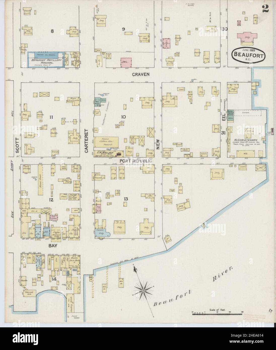 Map of beaufort hi-res stock photography and images - Alamy