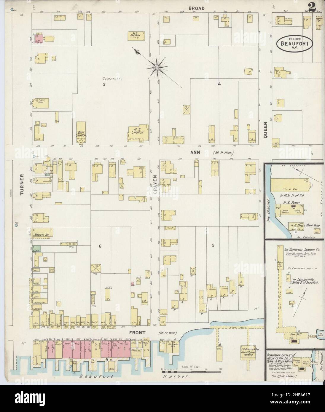 Sanborn Fire Insurance Map from Beaufort, Carteret County, North ...