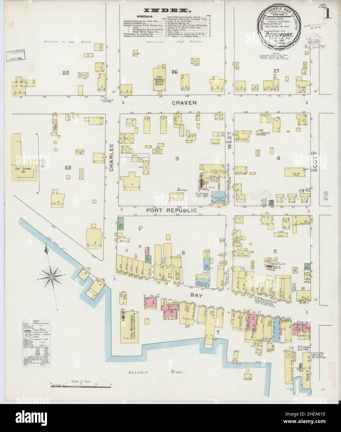 Beaufort south carolina map hi-res stock photography and images - Alamy