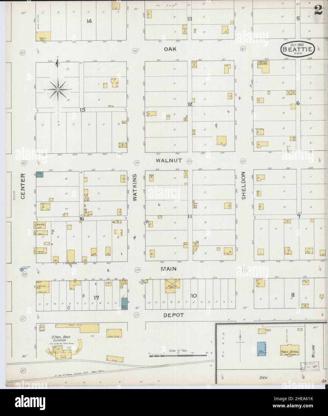 Beattie kansas map hi-res stock photography and images - Alamy