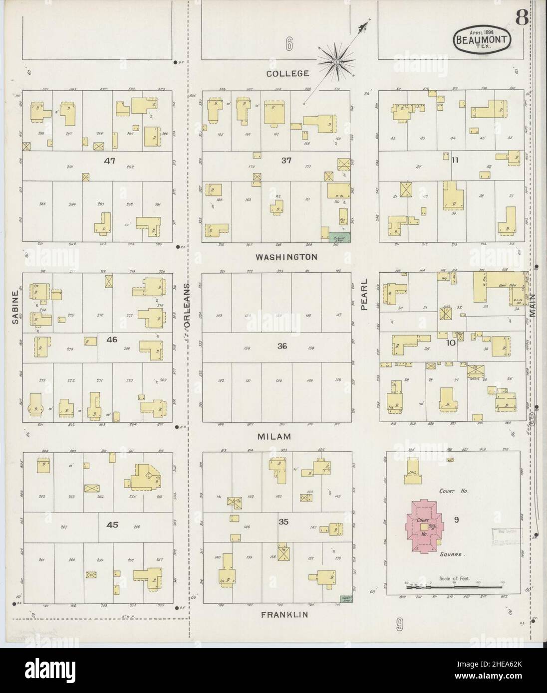 Map of beaumont hi-res stock photography and images - Alamy