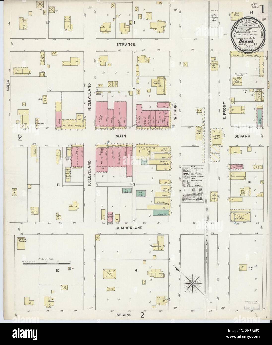 Map of beebe hi-res stock photography and images - Alamy