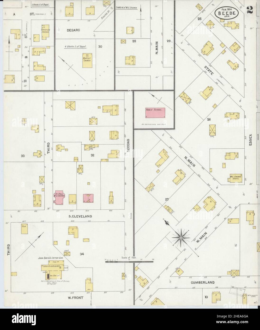 Beebe arkansas map hi-res stock photography and images - Alamy