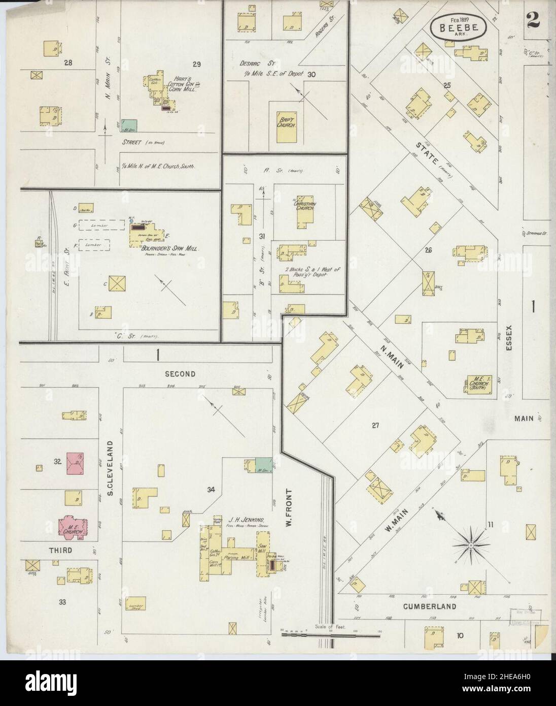 Map of beebe hi-res stock photography and images - Alamy
