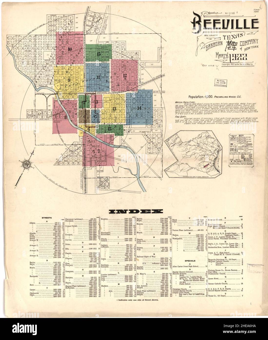 Map of beeville hi-res stock photography and images - Alamy